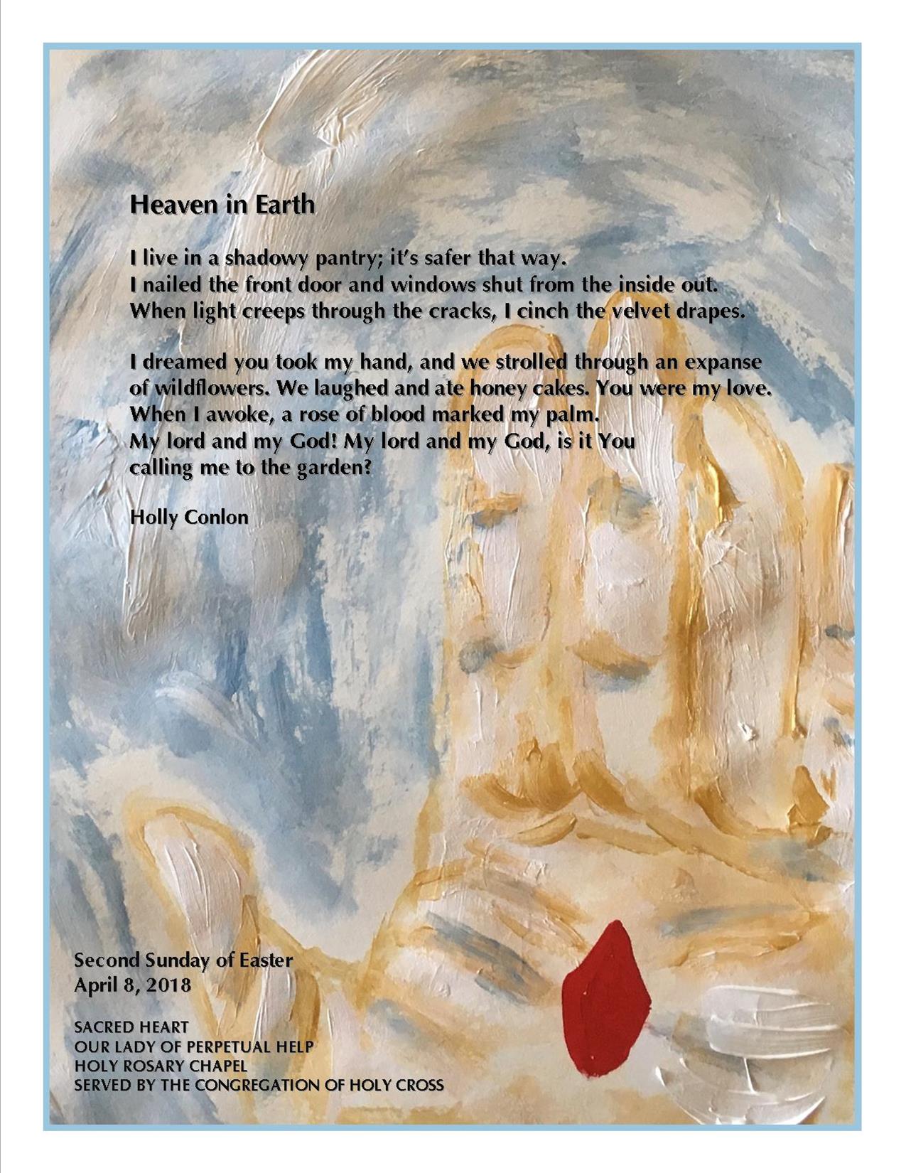 Second Sunday of Easter: My Art and column. Poem by Holly Conlon ...